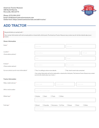 Add Tractor – American Tractor Club